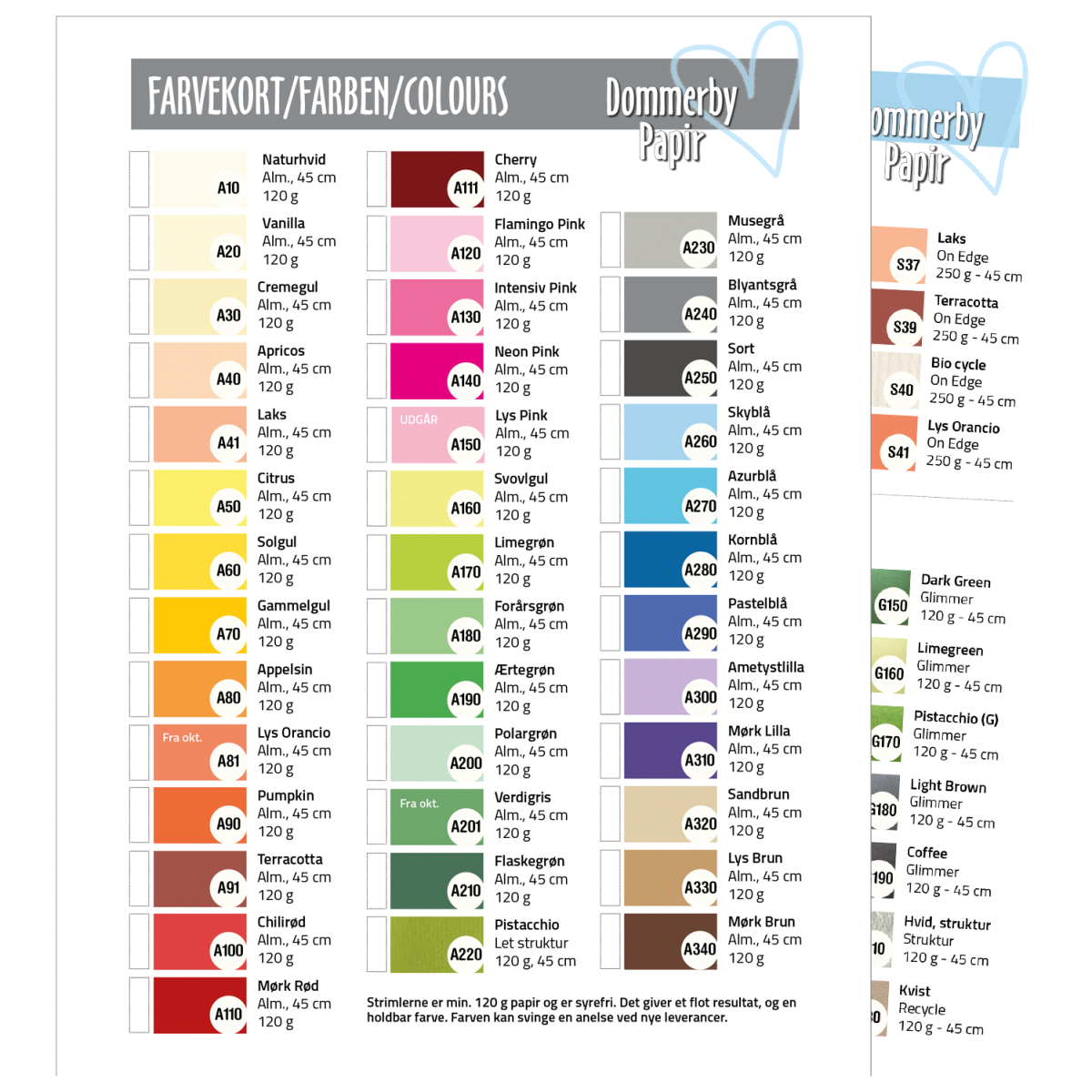 Farvekort - QUILLING VÆRKTØJ - Dommerby Papir