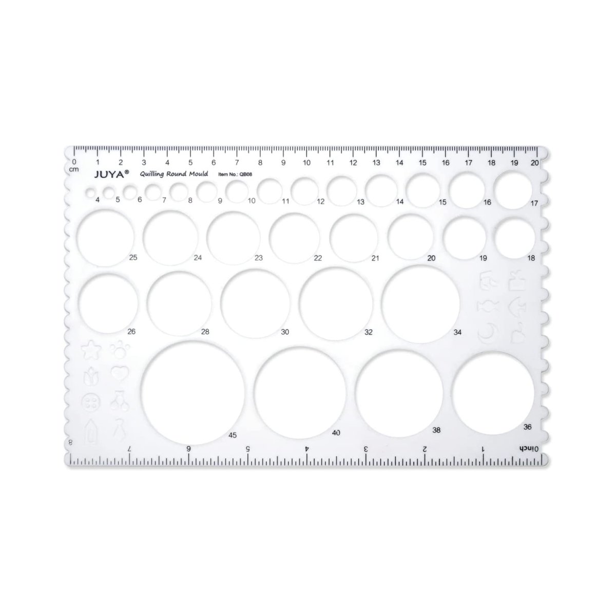 JUYA Lineal med huller - QUILLING VÆRKTØJ - Dommerby Papir